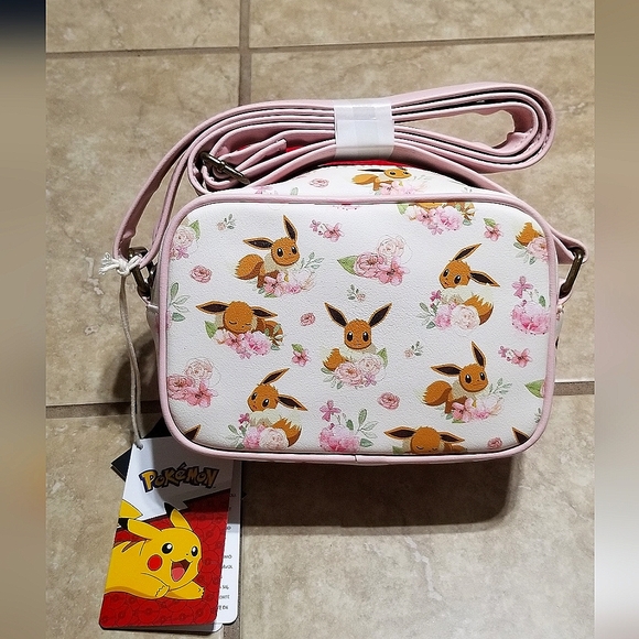 Loungefly | Bags | Loungefly Pokemon Eevee Pink Floral Crossbody Bag ...